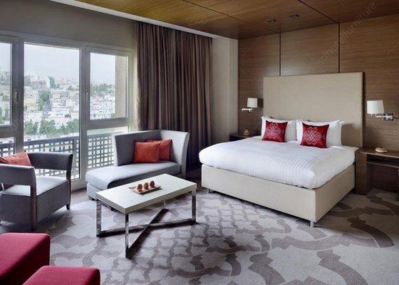 5 Star Hotel Bedroom Furniture Sets / Luxury Marriott Bed Room Set