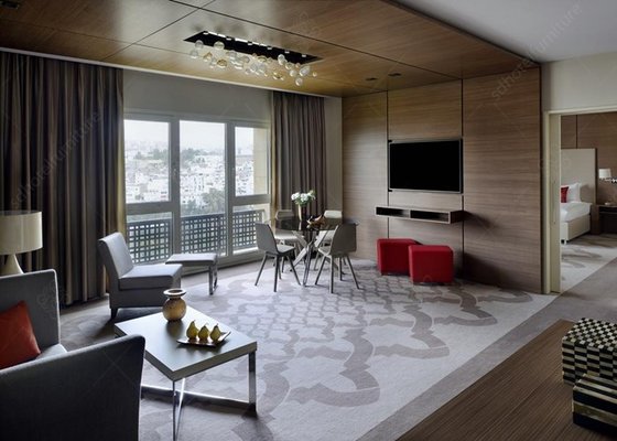 5 Star Hotel Bedroom Furniture Sets / Luxury Marriott Bed Room Set