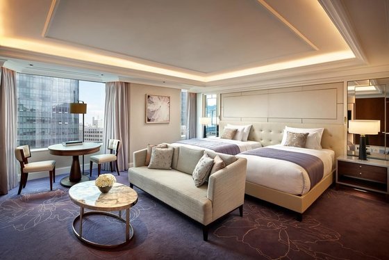 Custom Marriot Hotel Furniture Beech Wood Veneer For King / Queen Size Bedroom