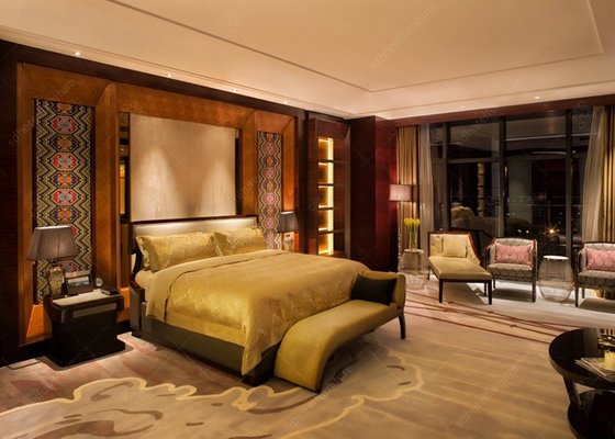 Wood Panel Style Hotel Apartment Furniture Sets With Fancy Hotel Furniture