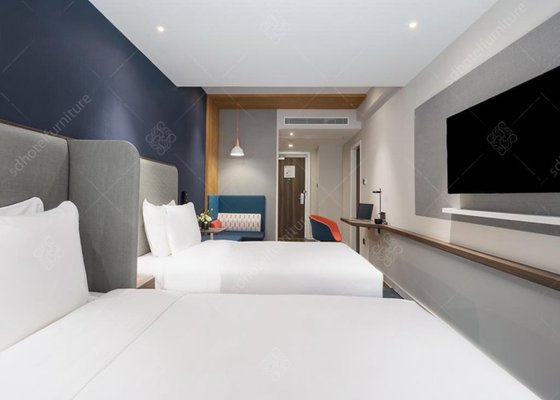 Commercial Express Holiday Inn Hotel Furniture , Contemporary Modern Hotel Bedroom Furniture Set