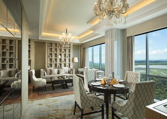 Durable Modern Hotel Bedroom Furniture Oak Wood Veneer Fashionable Design