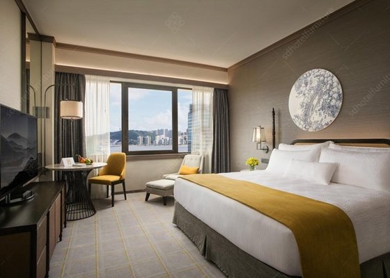 Classic Style Hotel Project Furniture For Bedroom Dark Wood Crowne Plaza