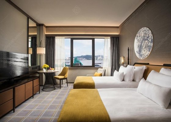 Classic Style Hotel Project Furniture For Bedroom Dark Wood Crowne Plaza