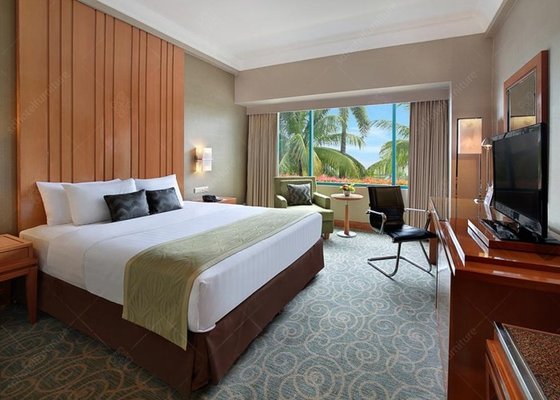 Luxury Modern Hotel Bedroom Furniture Set Specific Use Gray Wood Furniture