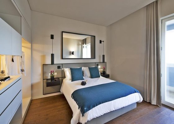 OEM Custom Goods Apartment Hotel Bed Room Furniture , Modern Bedroom Furniture Set