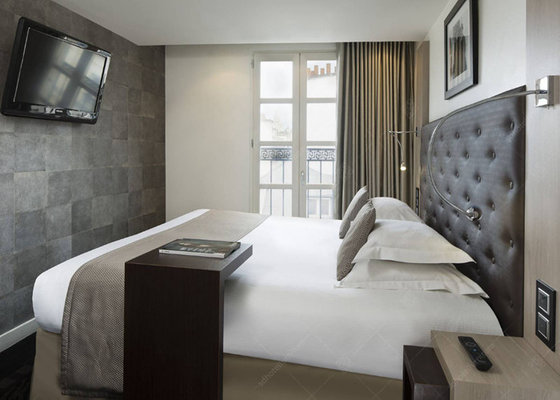 Customized Modern Apartment Bedroom Furniture , 5 Star Standard Hotel Furniture