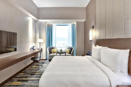Luxury Hotel Bed Room Furniture , Hotel Lobby Furniture 5 Star