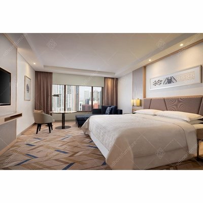 Wooden Customized Hotel Bedroom Furniture Sets With Living Room Furniture