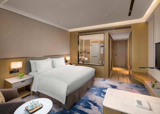 Fashion Hotel Bedroom Furniture Sets Factory Store Plywood Veneer Finished Furniture