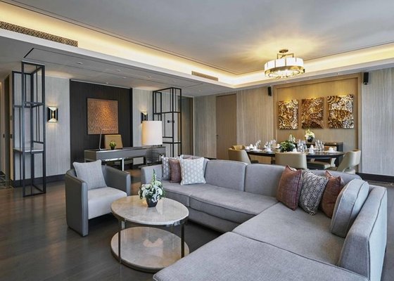 Luxury Stainless Steel Decoration Nightstand Hilton Hotel Furniture