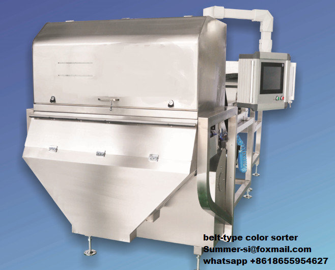 Belt-type optical Sorters withmilitary standard and CCD camera for nuts or garlic optical sorting machine