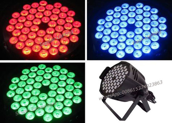 China High Power 54 3w Led Par Light Tri Color 3 In One Led Par 64 RGB Dmx Stage Lighting supplier
