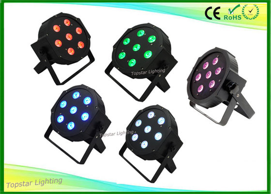 China Slim Led Flat Par Light Small Par Can Led Plastic House 7 x 10w 4-In-1 Qua Color Rgbw Color 12pcs/lot supplier