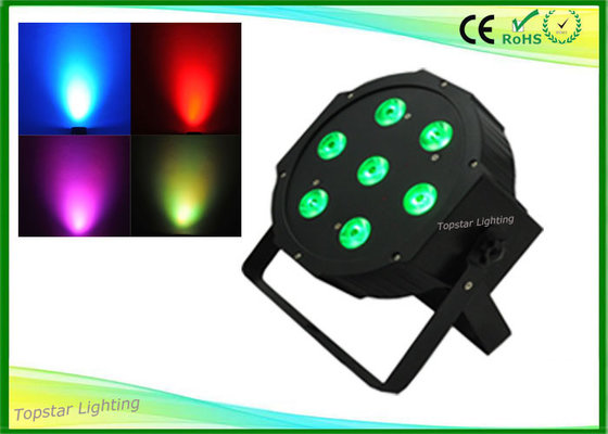 China Plastic House 7 X 10w Led DJ Stage Light 4 In 1 Rgbw Led Flat Par Light supplier
