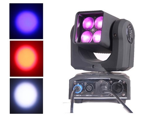 China 4 Eyes Mini Stage Show Lights , High Brightness Moving Head Beam Light RGBW Color supplier