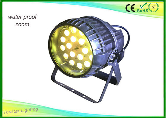 China Pro Outdoor Led Par Light 18 X 10w Rgbw Ip65 Led Lamp With Zoom Ac110 - 240v supplier