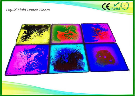 China LED DJ Stage Light Liquid Floor Tiles For KTV / Children Room 50x50cm Size supplier