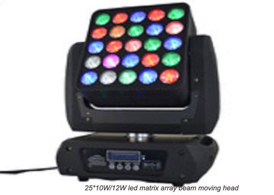 China Flat 25 x 12w High Brightness LED Moving Head Light / Square DJ Moving Head Lights supplier