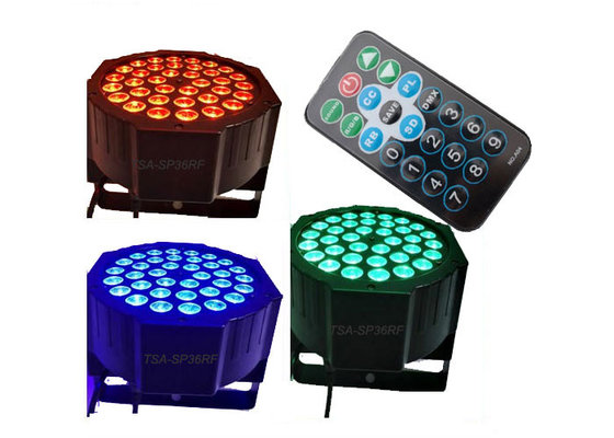 China New RF Remote Control 36*1.5w RGB Tri Color Mini Plastic Flat Pad, Plastic Case supplier