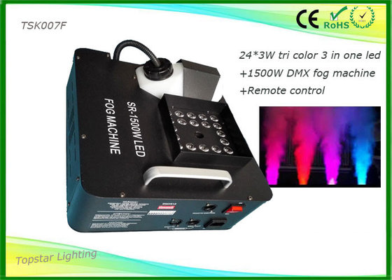 Led Dj Stage Effect Equipment 1500 Watt Fog Machine , Vertical Ground Smoke Machine supplier