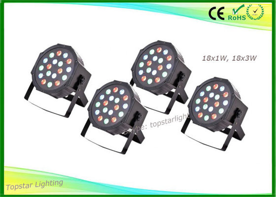 Mini Led par light 18 X 3w Rgb Led Flat Par Light Plastic House light weight Slim Par64 supplier