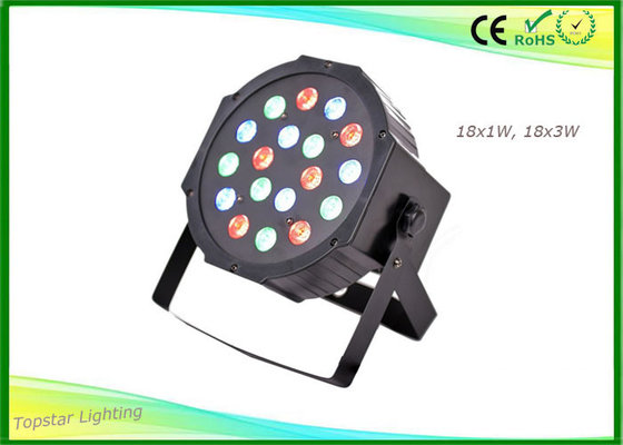 New RF Remote control  18 x 1w RGB Led Flat Par Dmx512 Stage Lighting Stage Dj Light supplier