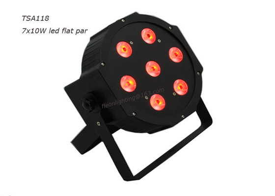 Slim Led Flat Par Light Small Par Can Led Plastic House 7 x 10w 4-In-1 Qua Color Rgbw Color 12pcs/lot supplier