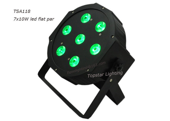 Slim Led Flat Par Light Small Par Can Led Plastic House 7 x 10w 4-In-1 Qua Color Rgbw Color 12pcs/lot supplier