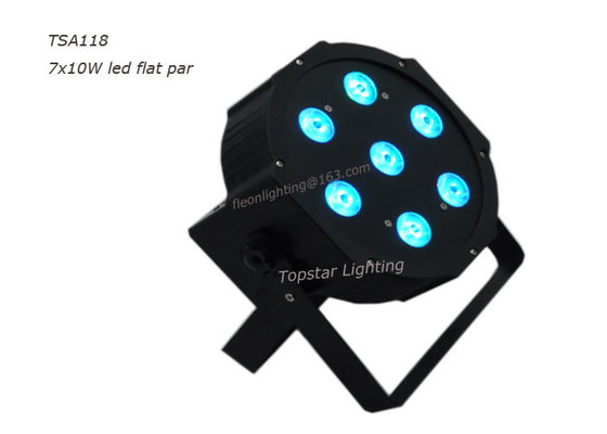 Slim Led Flat Par Light Small Par Can Led Plastic House 7 x 10w 4-In-1 Qua Color Rgbw Color 12pcs/lot supplier
