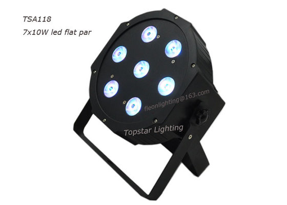 Plastic House 7 X 10w Led DJ Stage Light 4 In 1 Rgbw Led Flat Par Light supplier