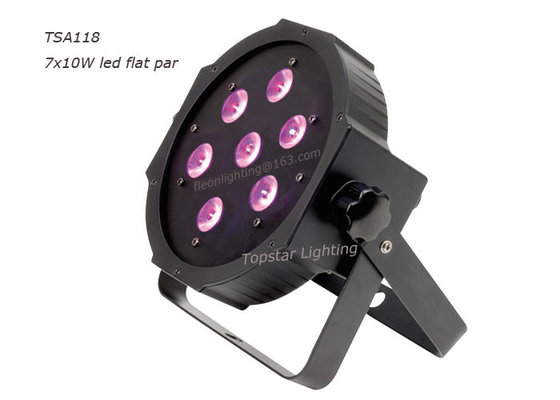 Plastic House 7 X 10w Led DJ Stage Light 4 In 1 Rgbw Led Flat Par Light supplier