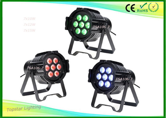 Slim Par64 7 x 15w Led Par Light Rgbwa Uv 6in1 Indoor Cast Aluminum House Led Par Can Light For Wedding Décor supplier