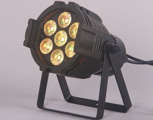 Slim Par64 7 x 15w Led Par Light Rgbwa Uv 6in1 Indoor Cast Aluminum House Led Par Can Light For Wedding Décor supplier