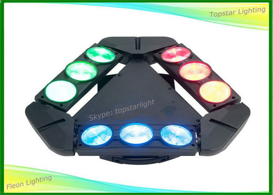 9 x 10w LED Moving Head Light Triangular Housing 9 Eyes Multi Beam Effects supplier