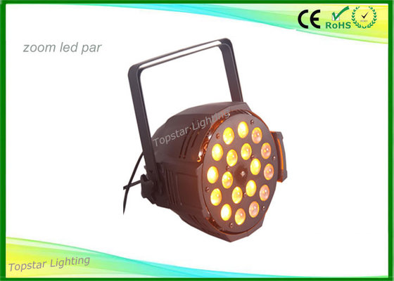 Disco Lights Par Can 18 x 15w Rgbwa 5 In 1 LED Par Light 64 With Zoom Function supplier