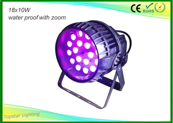 Pro Outdoor Led Par Light 18 X 10w Rgbw Ip65 Led Lamp With Zoom Ac110 - 240v supplier