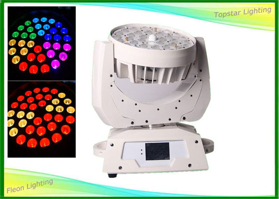White Body Zoom Led Wash Moving Head RGBWA , Led Disco Lights With LCD Screen Display supplier