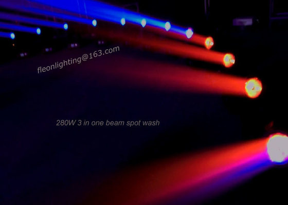 3 In One Colorful Moving Stage Lights 280w With 2 Gobo Wheels CE RoHS supplier