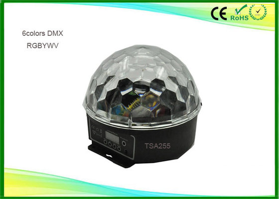 6 Colors Dmx Crystal LED Magic Ball Light Violet Color Plastic Shell supplier