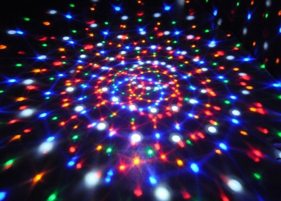 6 Colors Dmx Crystal LED Magic Ball Light Violet Color Plastic Shell supplier