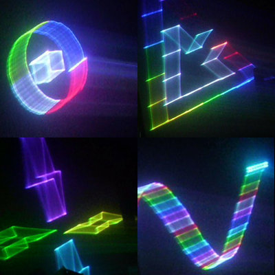 Multicolor Laser Stage Light , Stage 3d Laser Light Aluminum House supplier