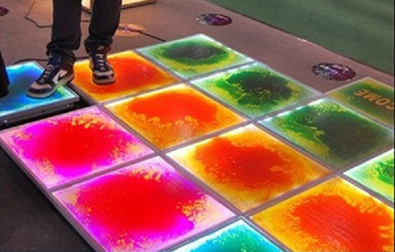 LED DJ Stage Light Liquid Floor Tiles For KTV / Children Room 50x50cm Size supplier
