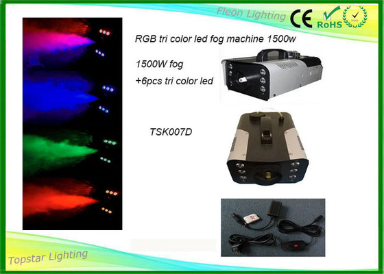 Stage Effect Colorful  RGB Led Fog Smoke Machine 1500w Warm-Up Time 6 Minutes supplier