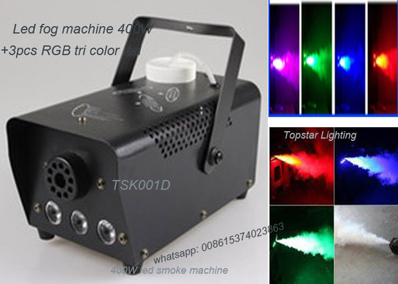 Led Fog Light 400w Colorful Smoke Fogger Machine 3 X 1 W RGB Mini Thermal Fogger supplier