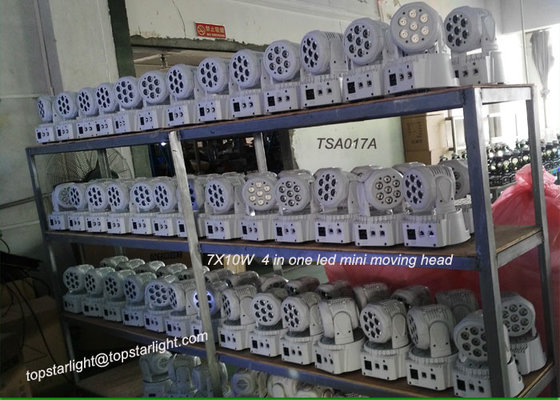 White House Dj Stage Light 7pcs 10w Rgbw 4 In 1 Moving Head Led Stage Lighting supplier
