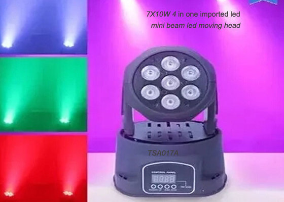 7x10w 4 - In - One Led Small Moving Head Wash Rgbw With High Brightness Importd Led Bulb supplier