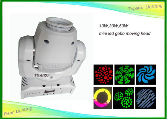 Cheapest 10W / 30W / 60W Manual Zoom Mini Led Moving Head Gobo Light Stage Disco Club Decor Lighting supplier