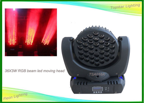 36 X 3 W RGB LED Moving Head Light RGBW Beam Wash Led Lights 304×26.7×16.7mm supplier