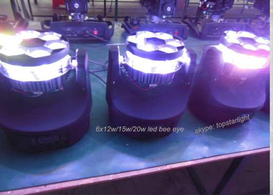 4 In1 Mini Bee Eye Led Beam Moving Head Light 6 x 12w 15w Rgbw Led Mini Moving Head supplier